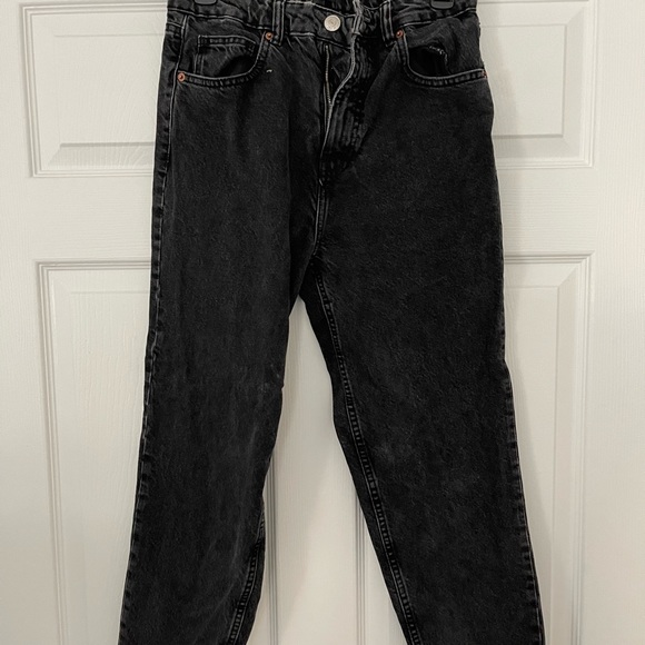 Zara | Jeans | Zara Mom Jean Black No Rips | Poshmark